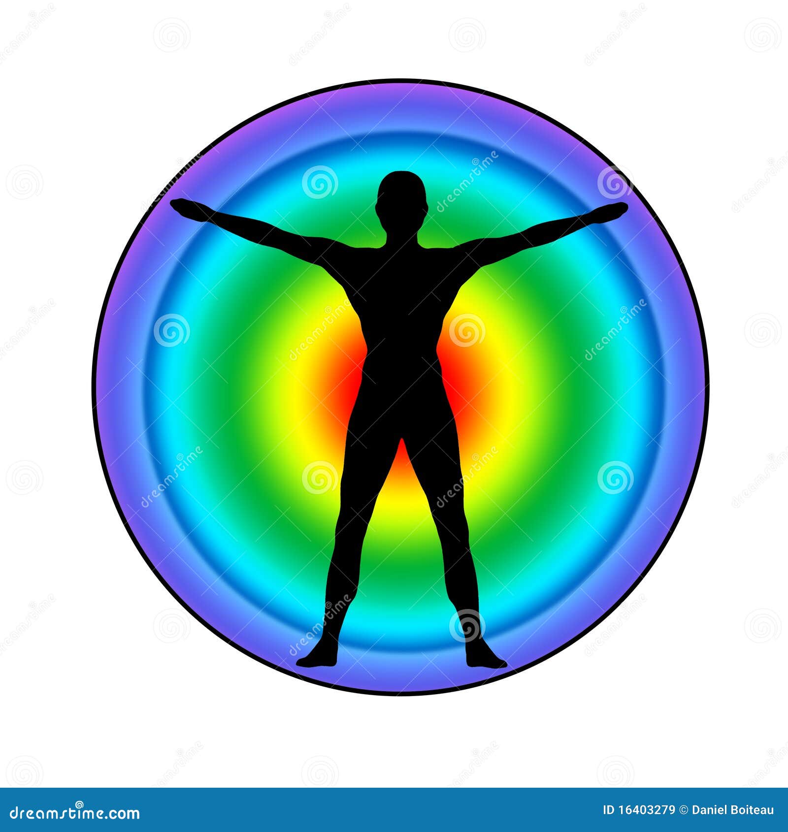 Powerful man stock illustration. Illustration of colored - 16403279