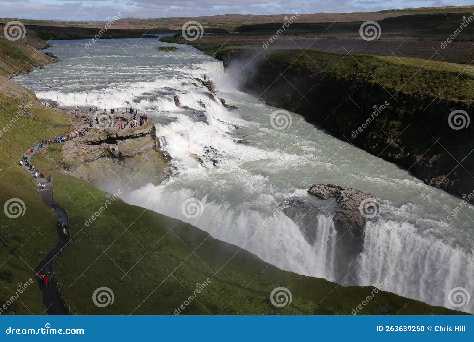 Gullfoss Falls stock photo. Image of gullfoss, massive - 263639260