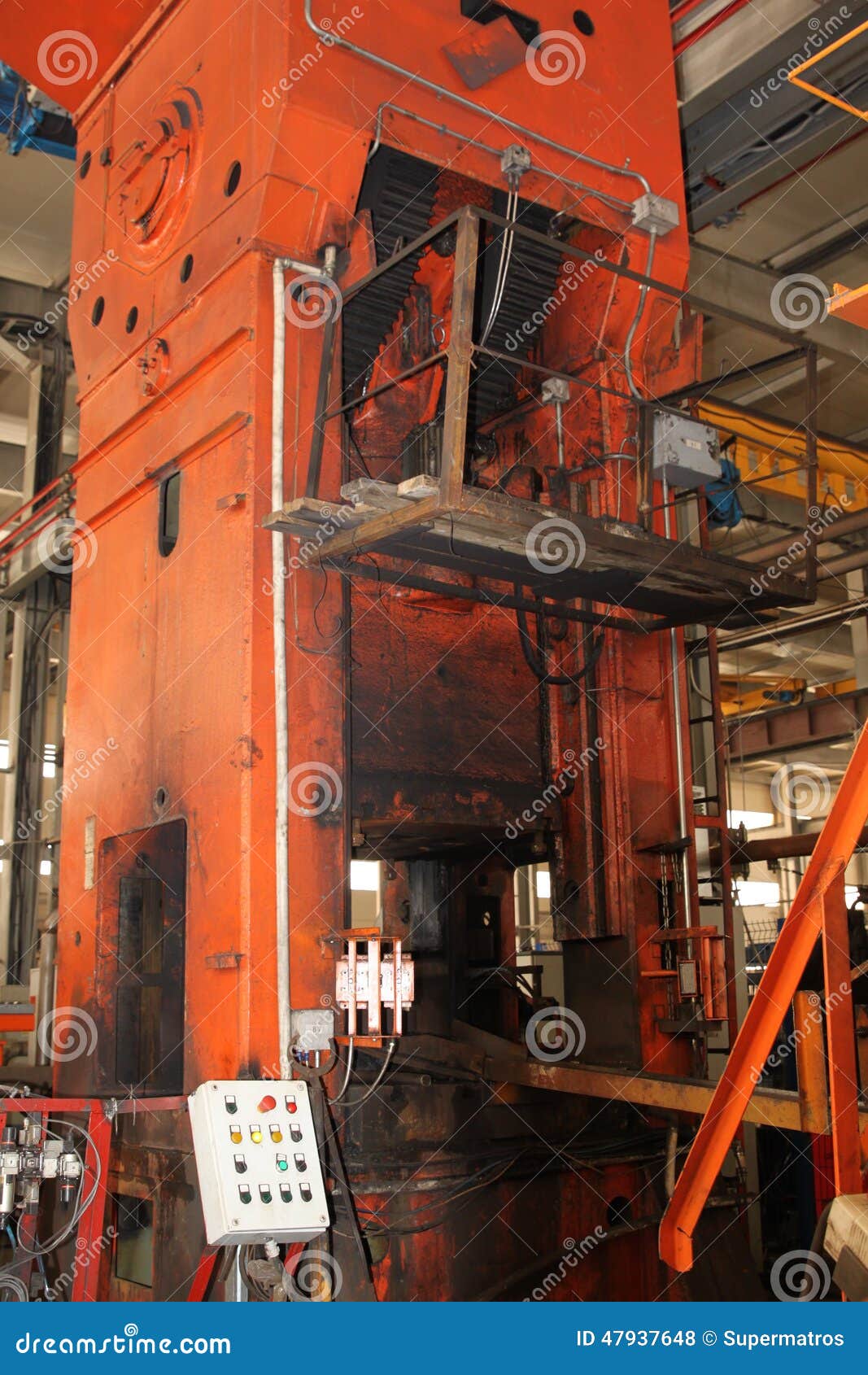 Powerful Mechanical Crank Press Stock Photo - Image of mechanical ...