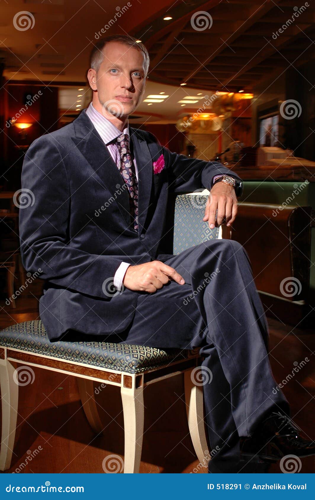 Powerful Men in a Velvet Suit Stock Image - Image of person, people: 518291