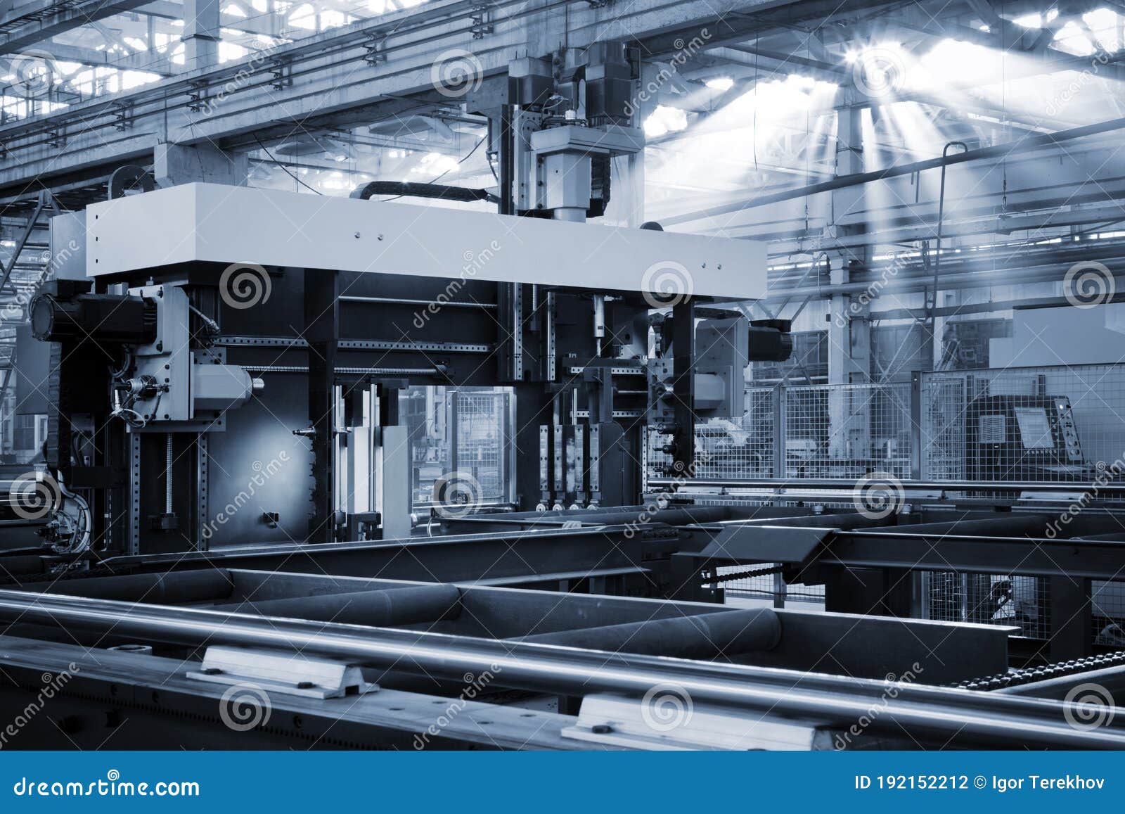 Powerful Metalworking Machine in Modern Workshop Stock Photo - Image of ...