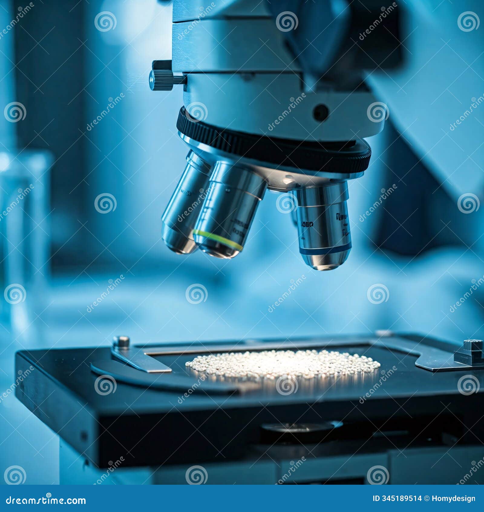A Powerful Microscope With Three Lenses, Ready To Explore The ...