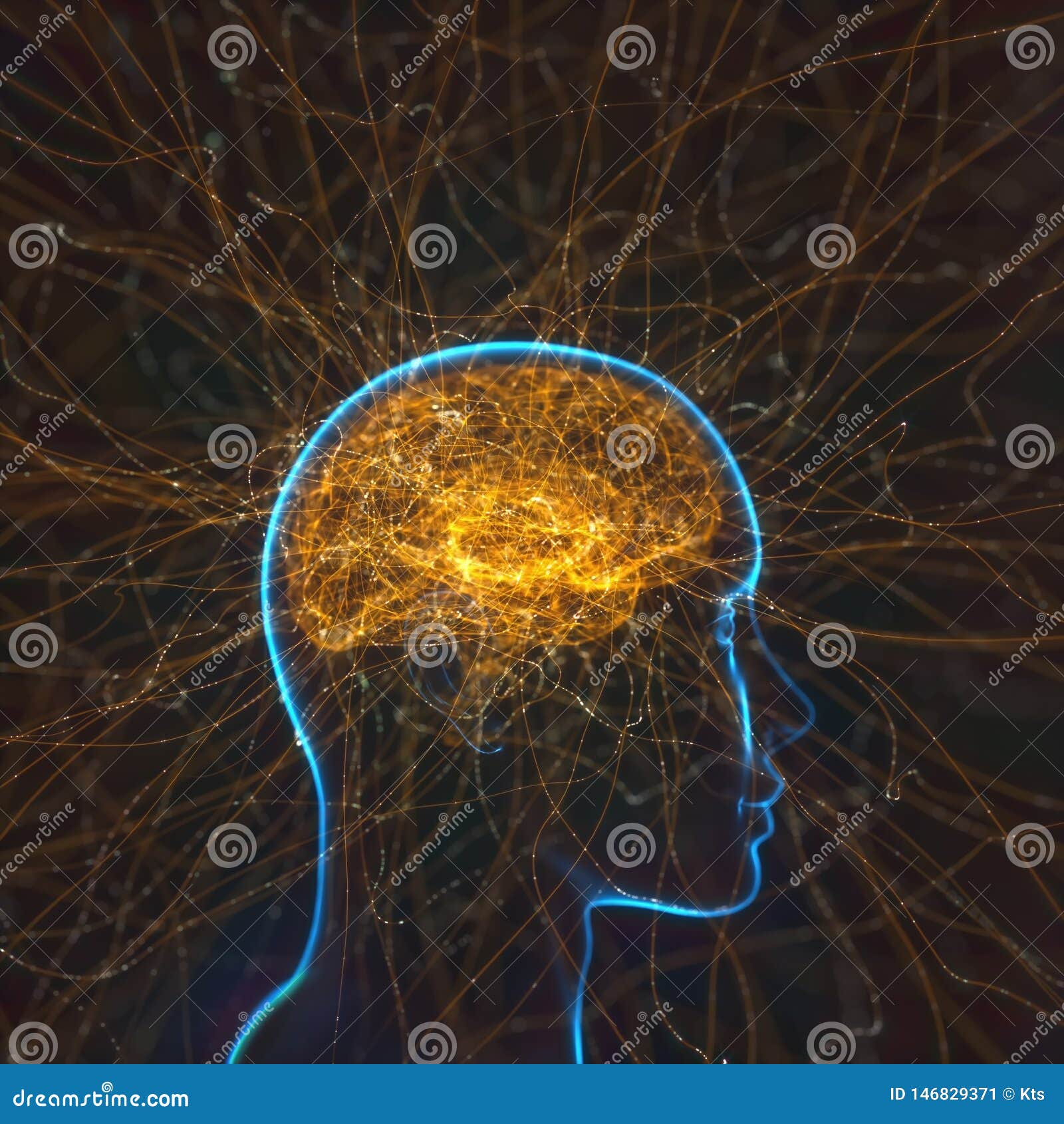 Powerful Mind Brain Neural Connections Stock Illustration ... Powerful Mind Brain Neural Connections Stock Illustration ...