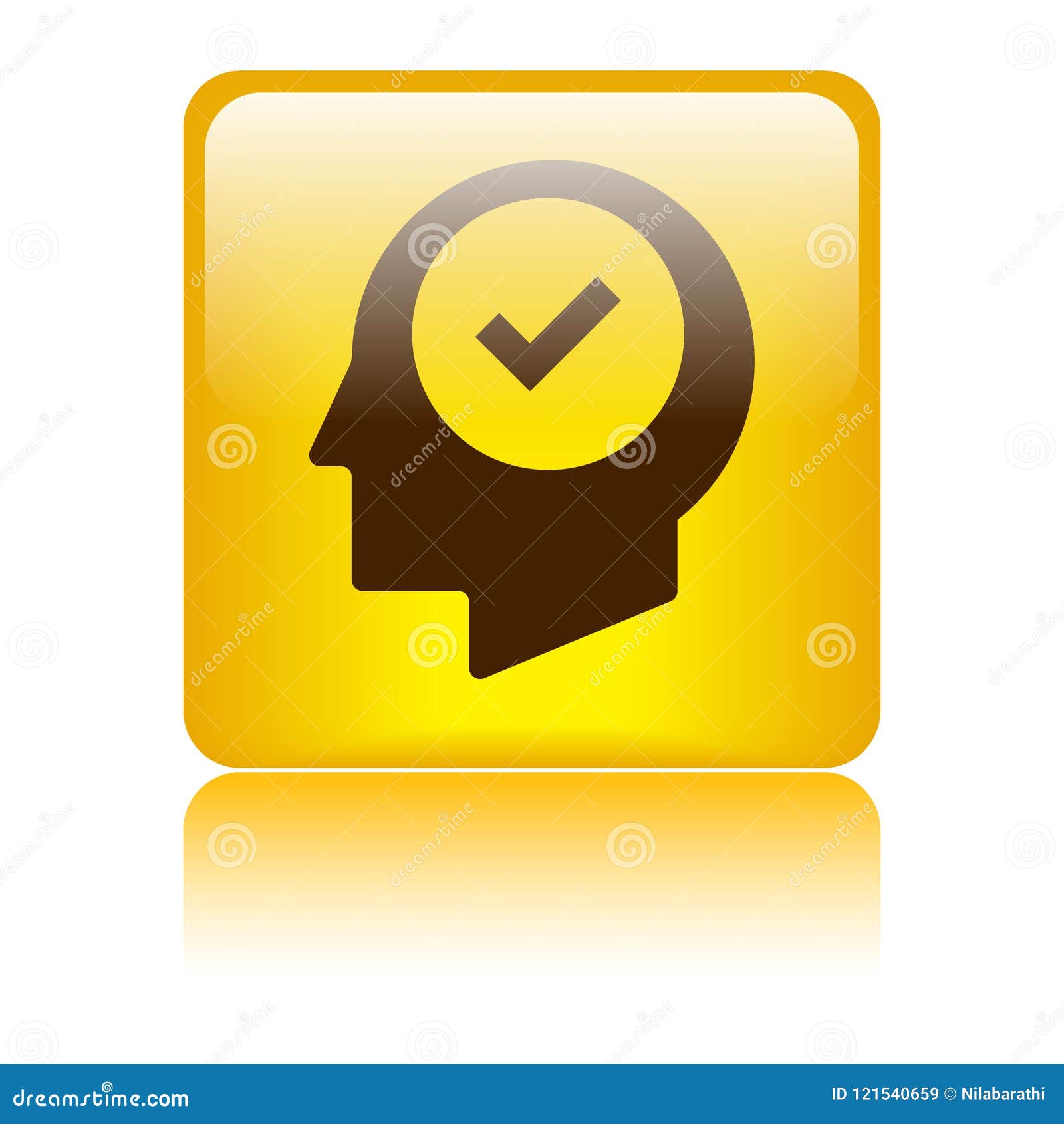 Powerful mind icon stock illustration. Illustration of brainstorm ...