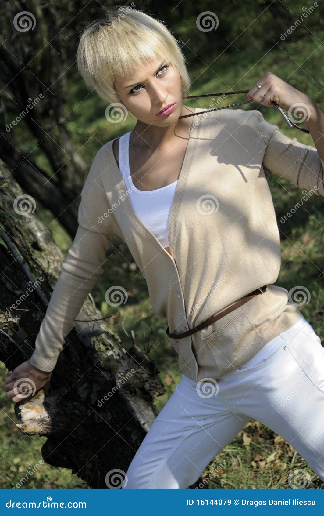 Powerful model posing stock image. Image of clothing - 16144079