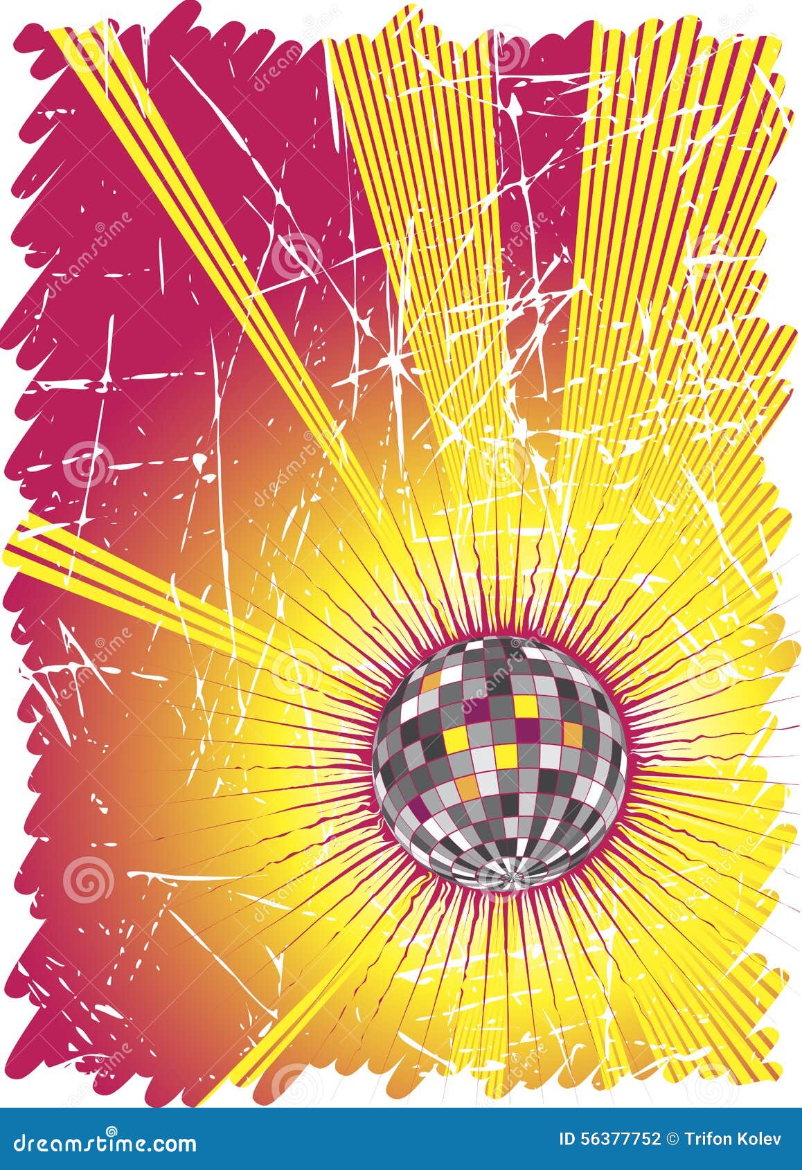 Powerful Music Rays.Dance Party Poster Stock Vector - Illustration of ...
