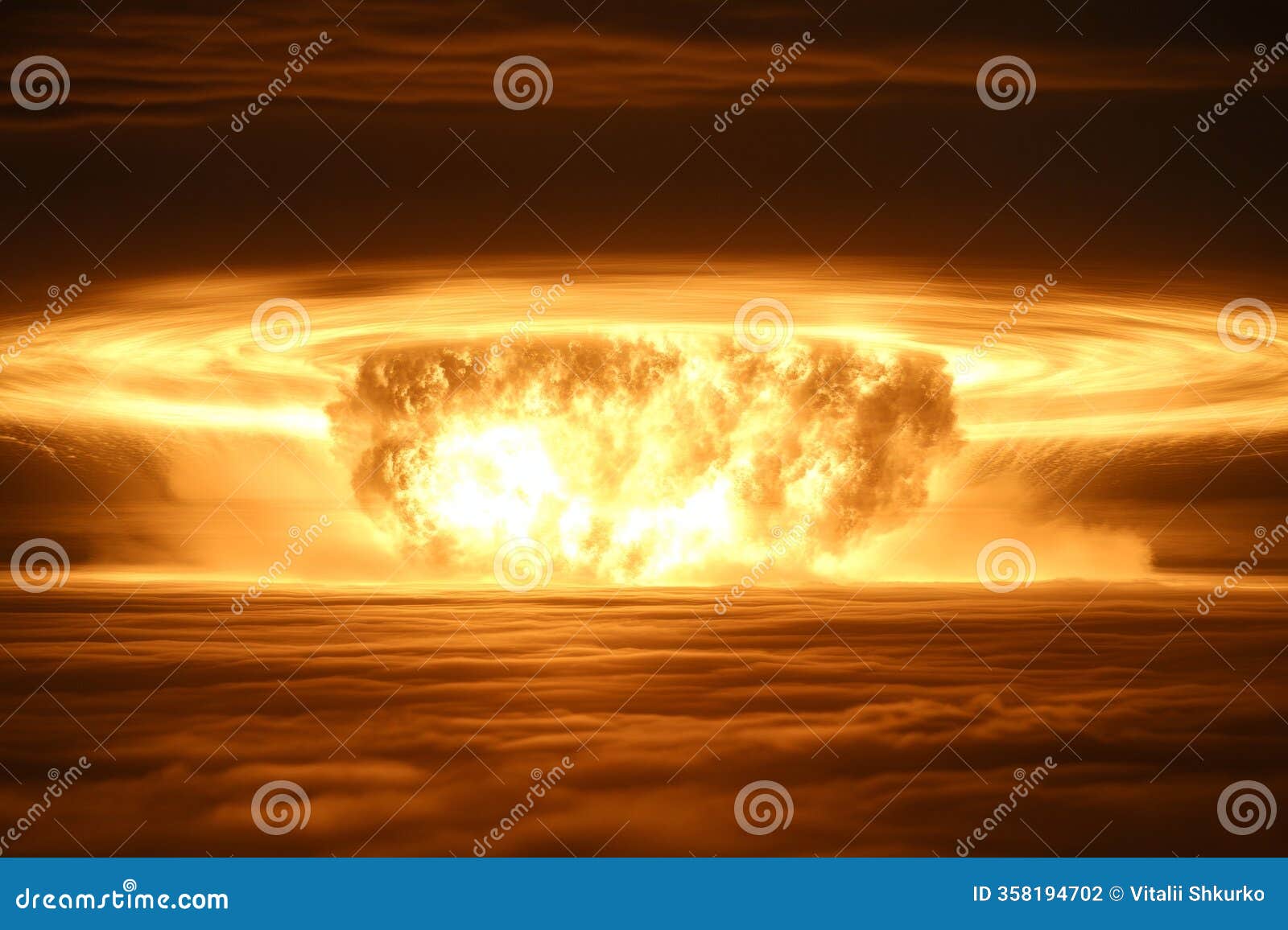 A Powerful Nuclear Explosion Ignites in the Atmosphere, Showcasing ...