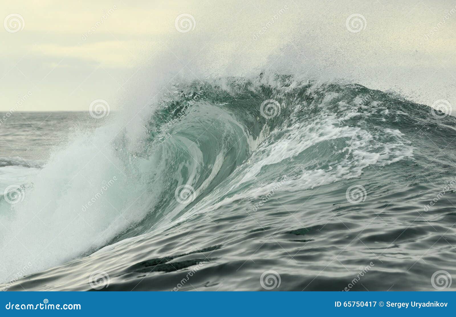 Powerful Ocean Wave Breaking. Wave on the Surface of the Ocean. Wave ...