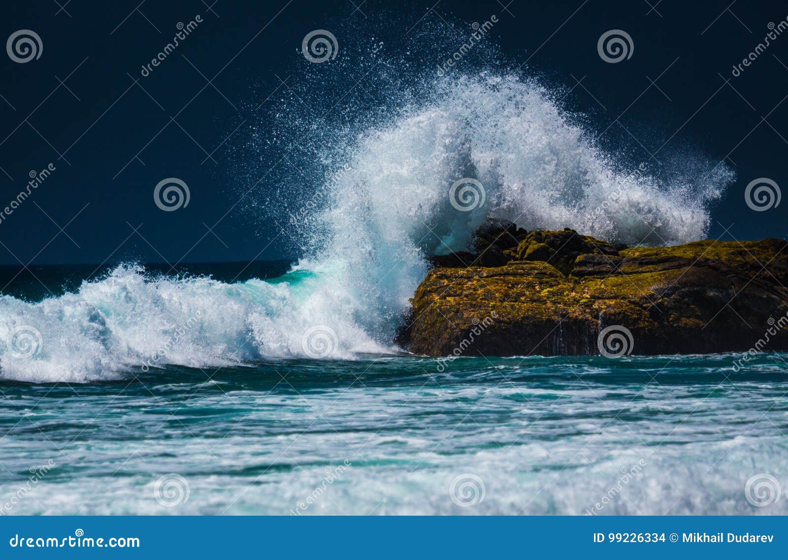 Powerful ocean wave stock photo. Image of crag, crush - 99226334