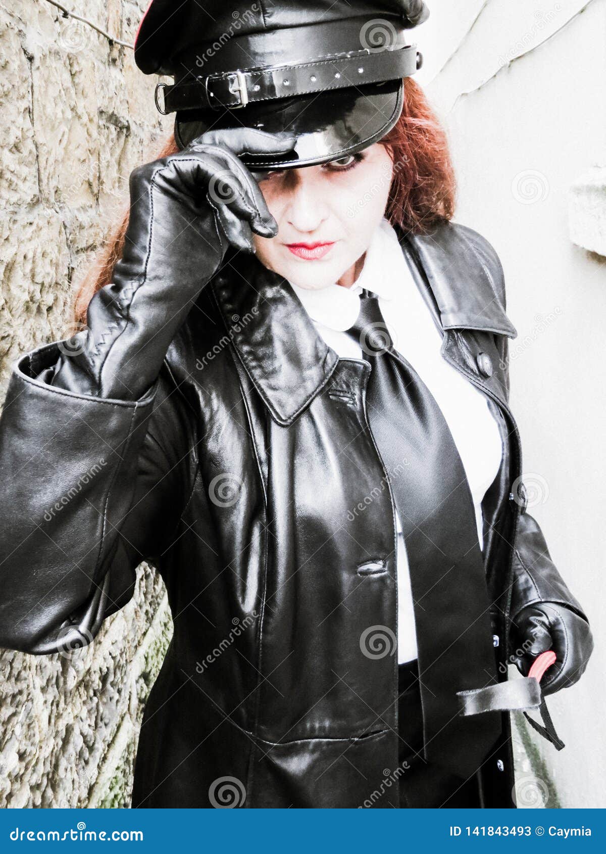 Powerful Official Woman Wearing Black Leather. Creative Effects. Stock ... Powerful Official Woman Wearing Black Leather. Creative Effects. Stock ...