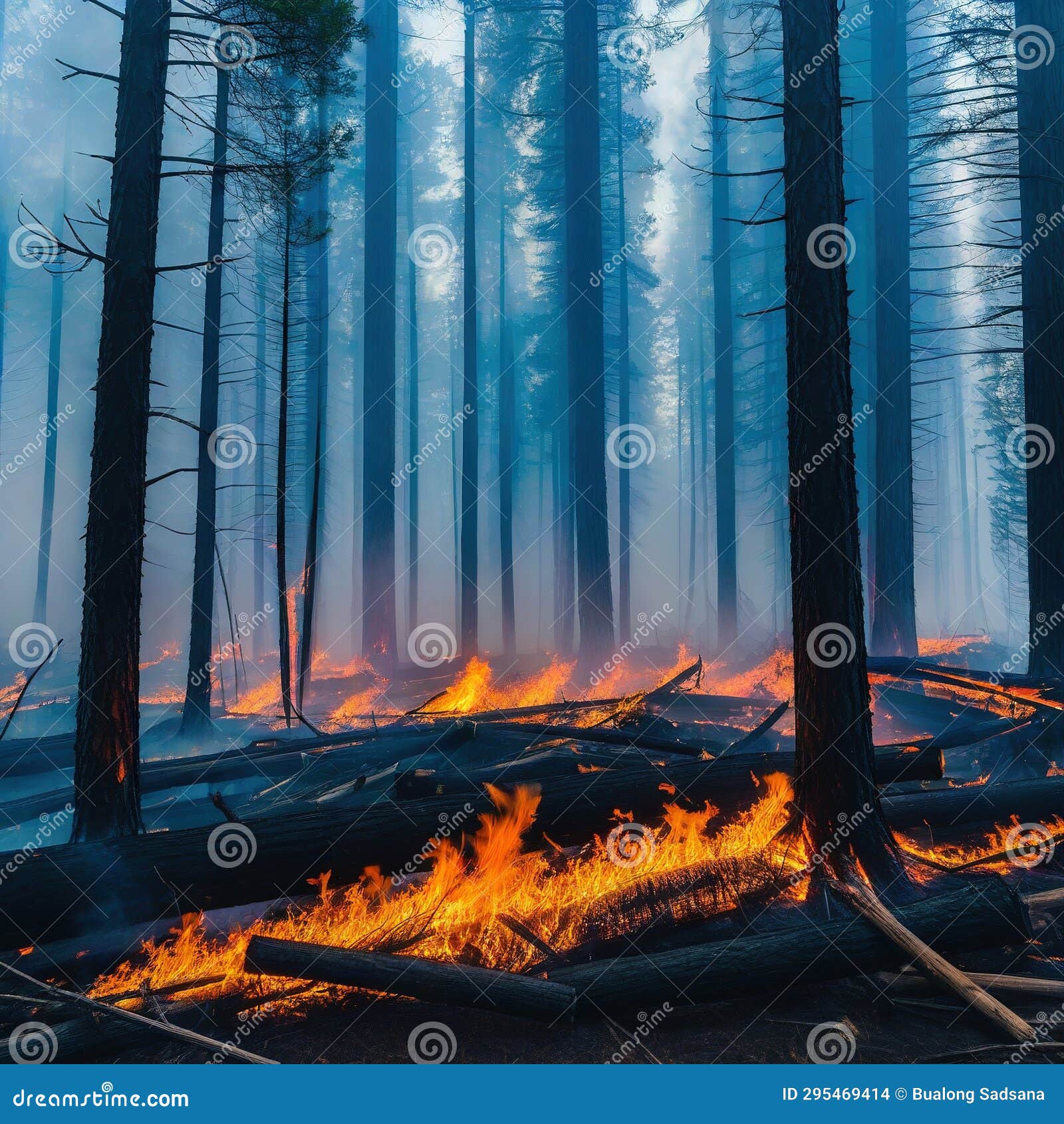 A Powerful Photograph of a Forest Engulfed in Thick Smoke from ...