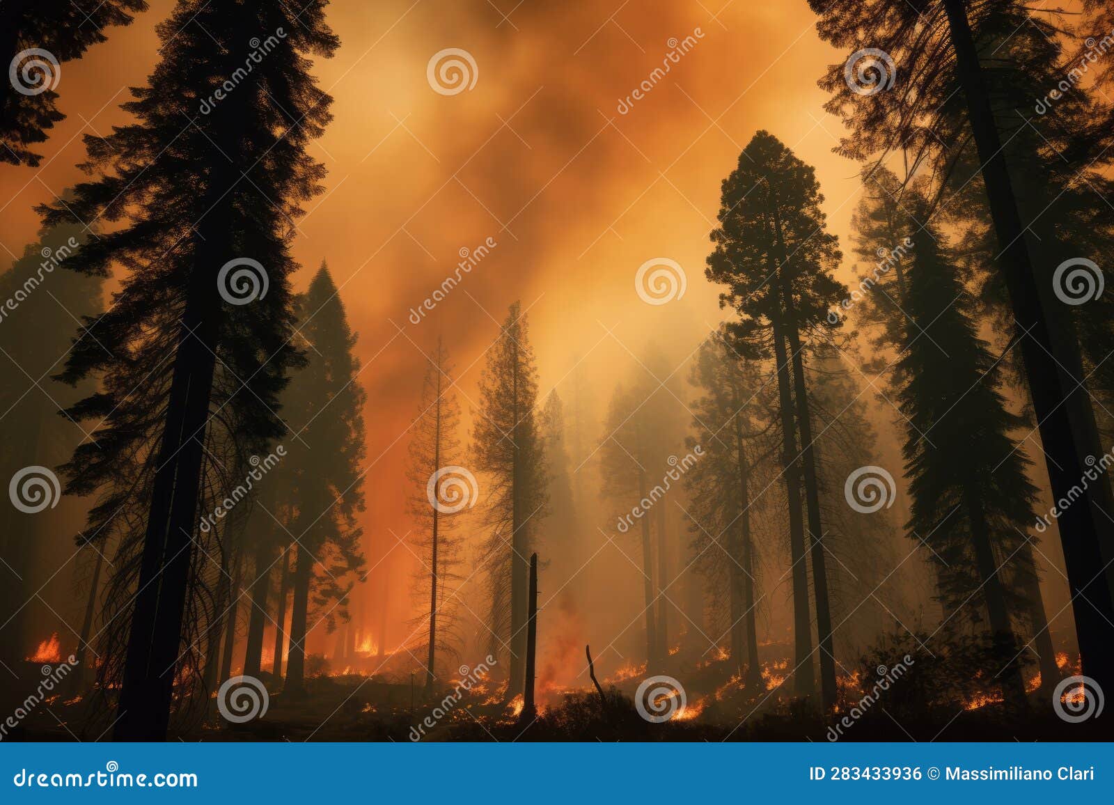 A Powerful Photograph Of A Forest Engulfed In Thick Smoke From ...