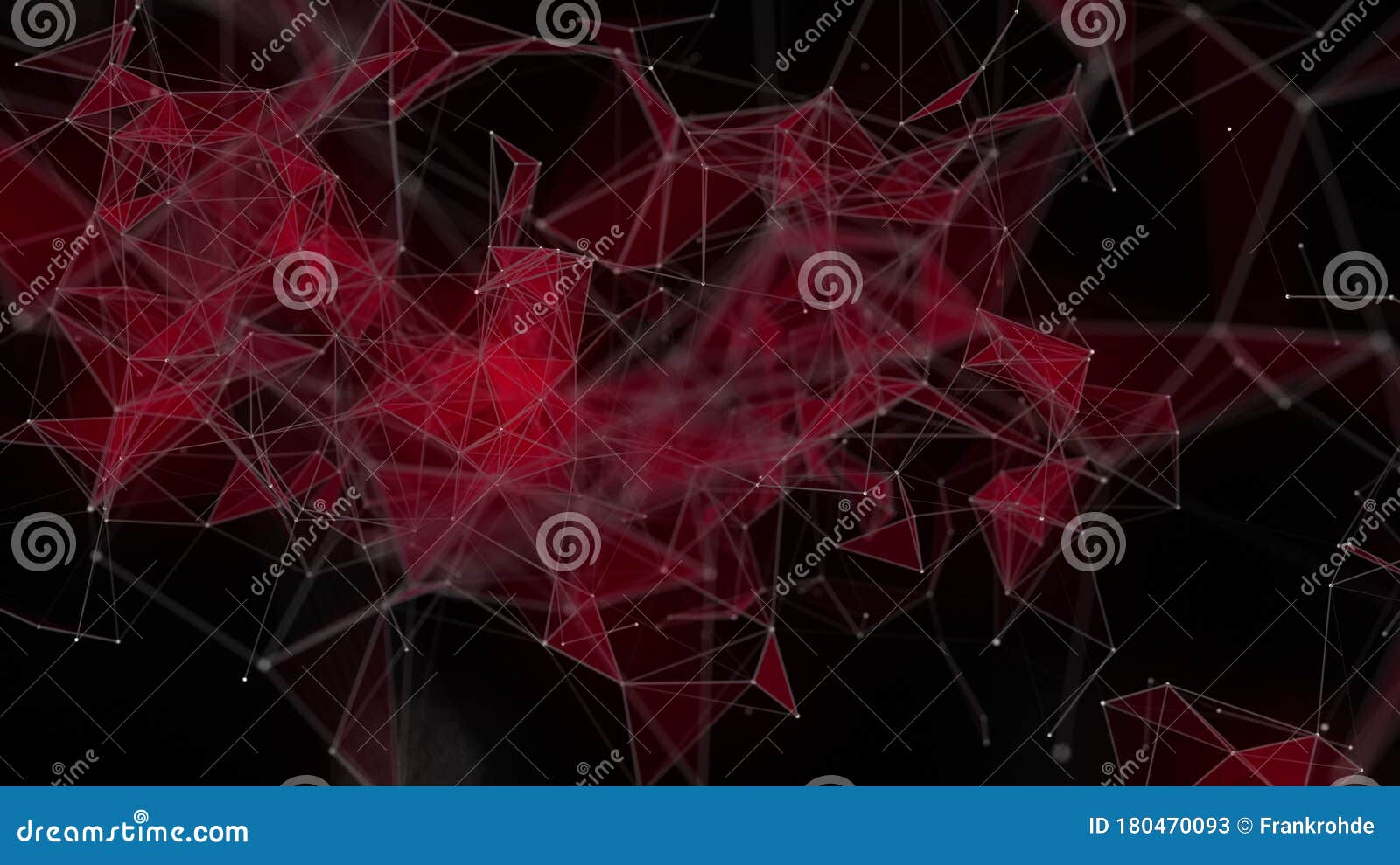 Powerful Plexus Animation with Glowing Triangles in Slow Motion ...