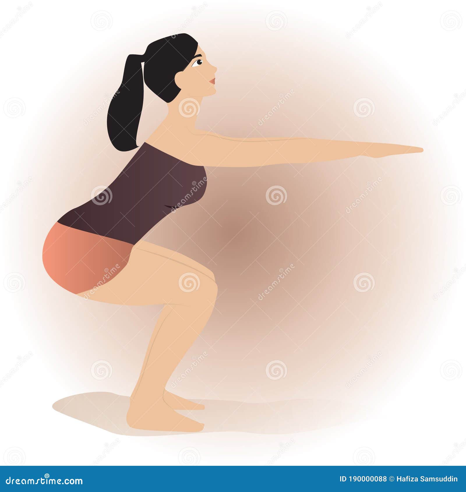 Powerful Pose. Vector Illustration Decorative Design Stock Vector ...