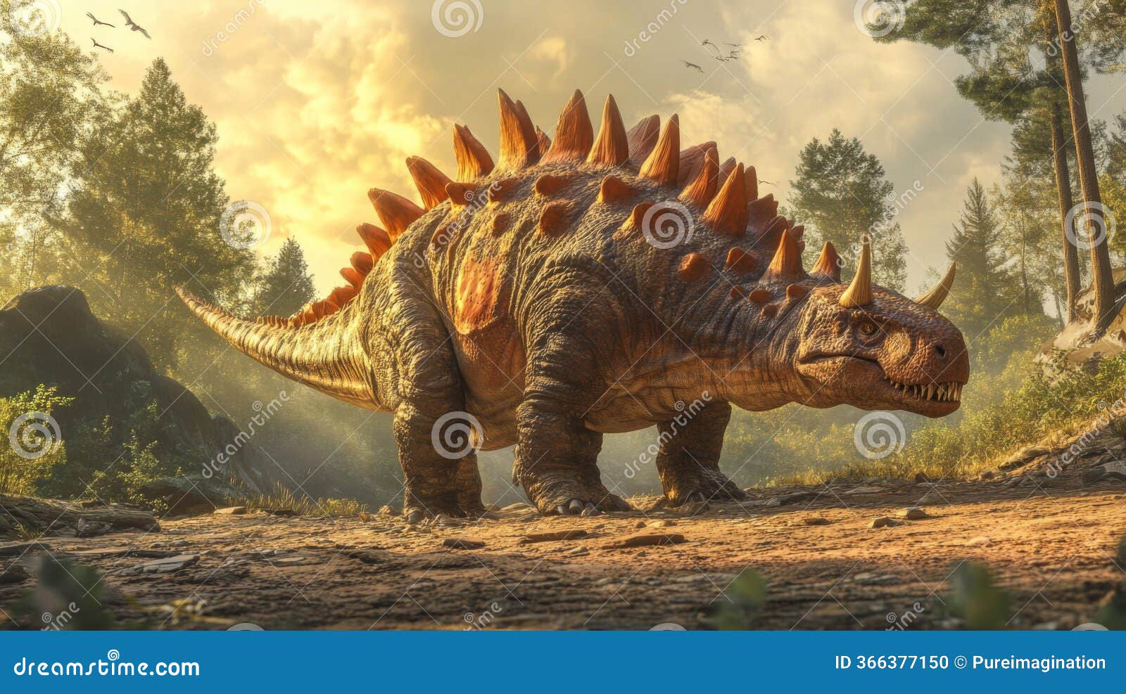 Powerful Prehistoric Herbivore: A Detailed 3D Render Of A Massive ...