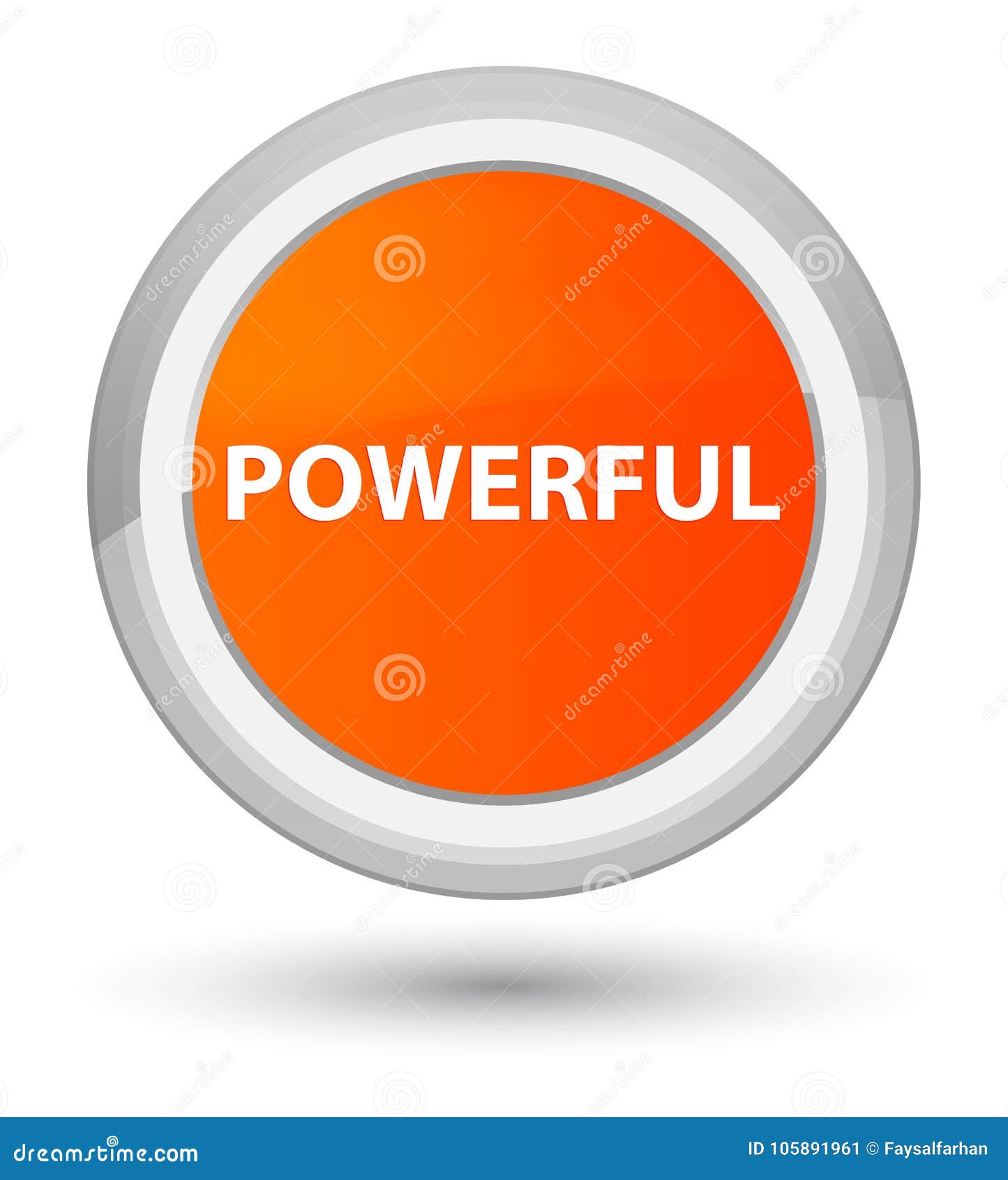 Powerful Prime Orange Round Button Stock Illustration - Illustration of ...