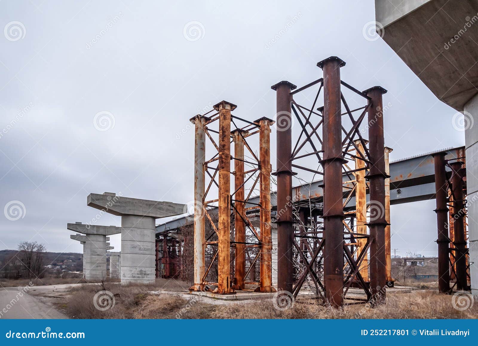 Powerful pylons support stock image. Image of connection - 252217801