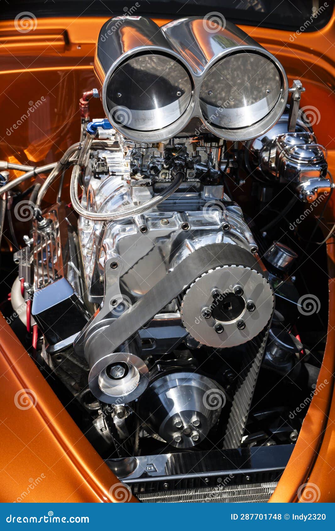 Powerful Racing Engine stock photo. Image of manifold - 287701748