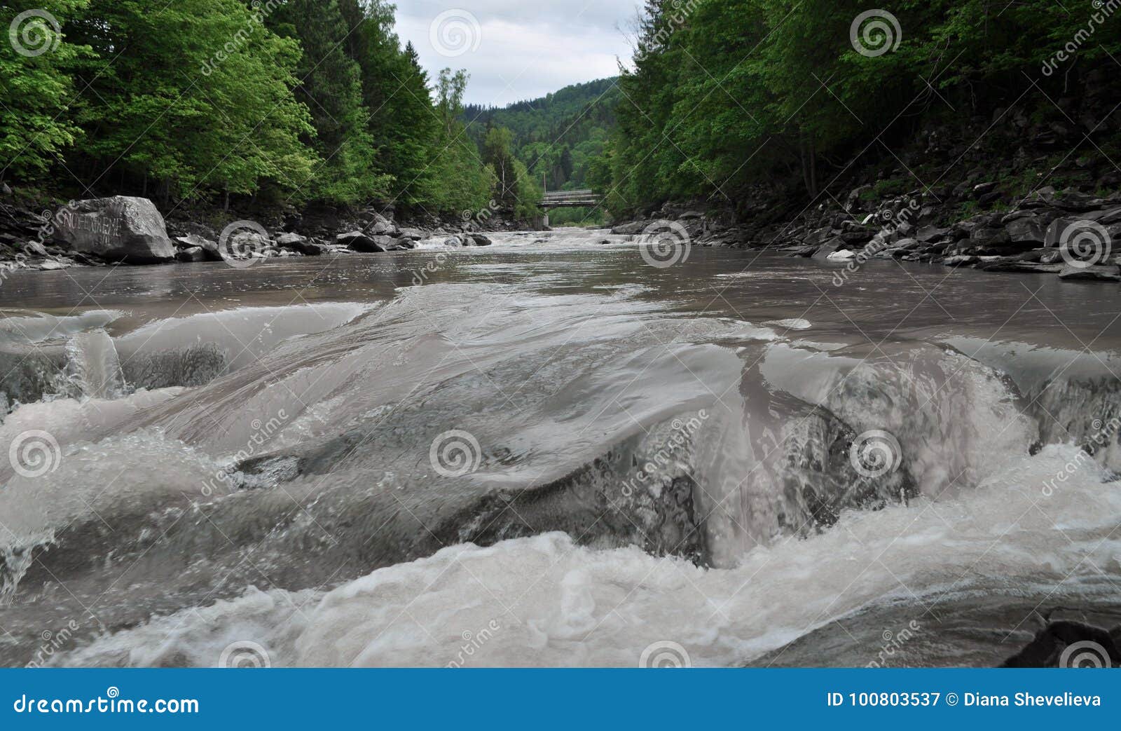 Powerful River Flow At Huka Falls In New Zealand Stock Photography ...