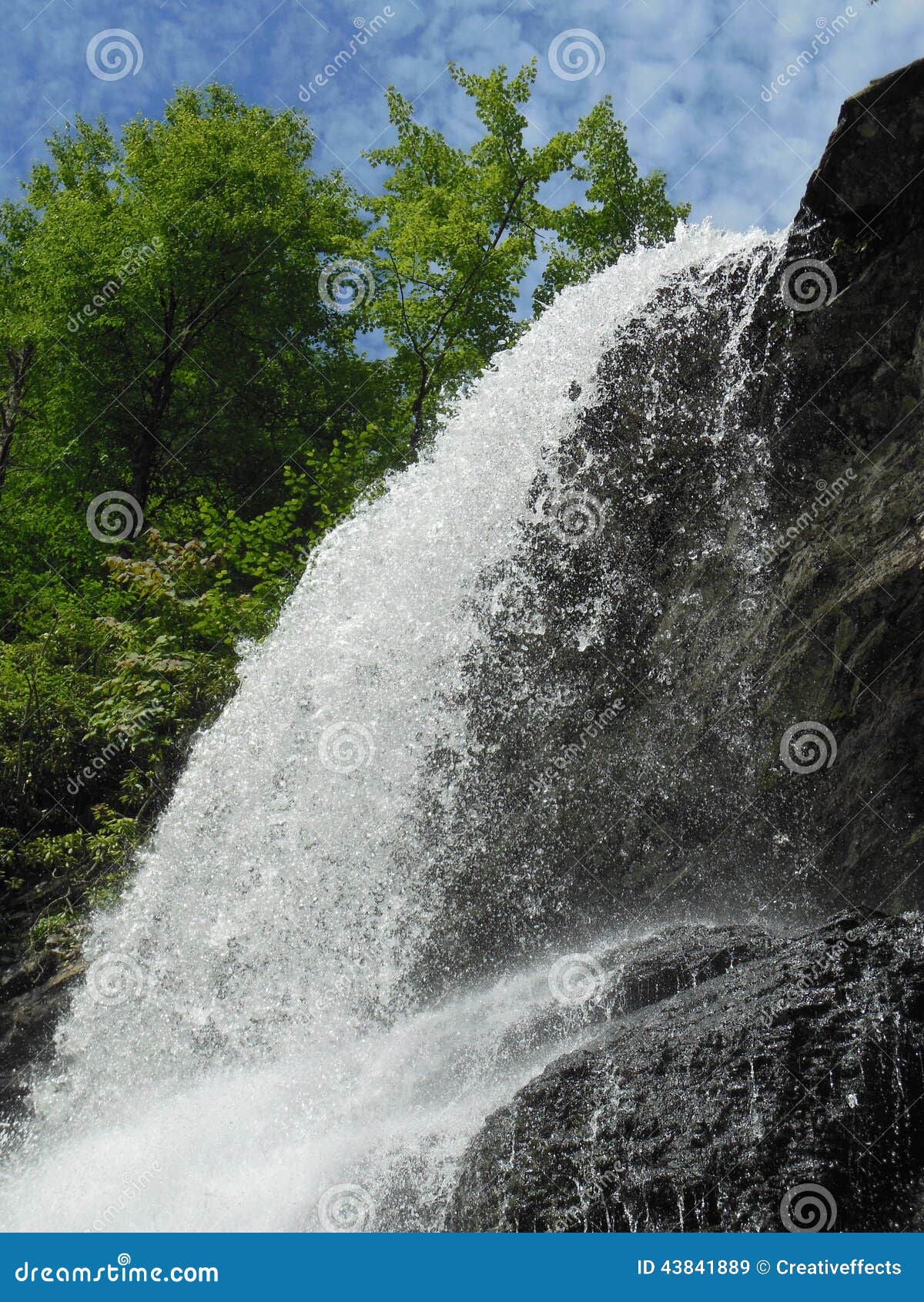 Powerful Rushing Waterfall. Stock Image - Image of national, landscape ...