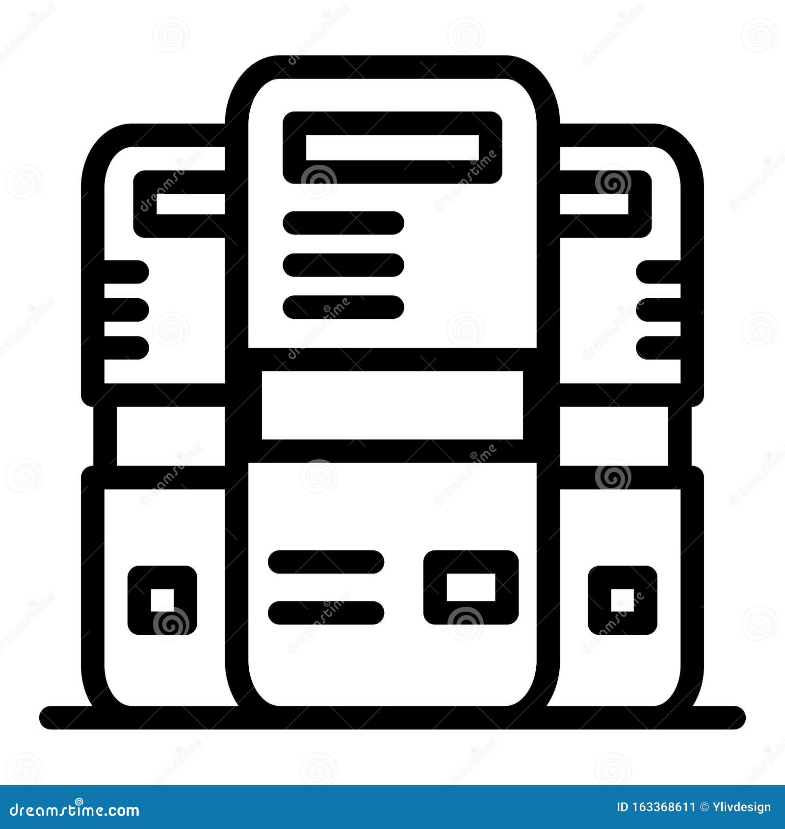 Powerful Server Icon, Outline Style Stock Vector - Illustration of ...