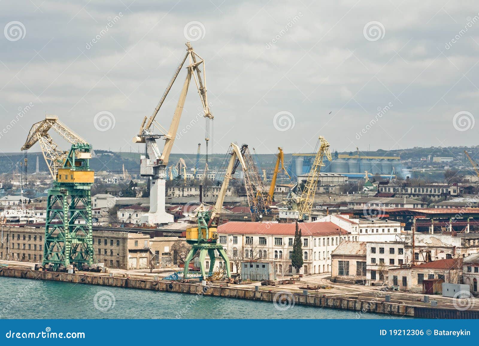 Powerful Shipbuilding Shipyard Stock Photo - Image of buildings, ocean ...