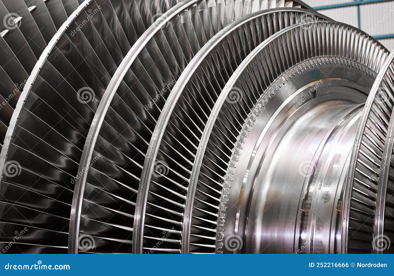 A Powerful Steam Turbine Rotor is Installed in the Lodgment of the ...