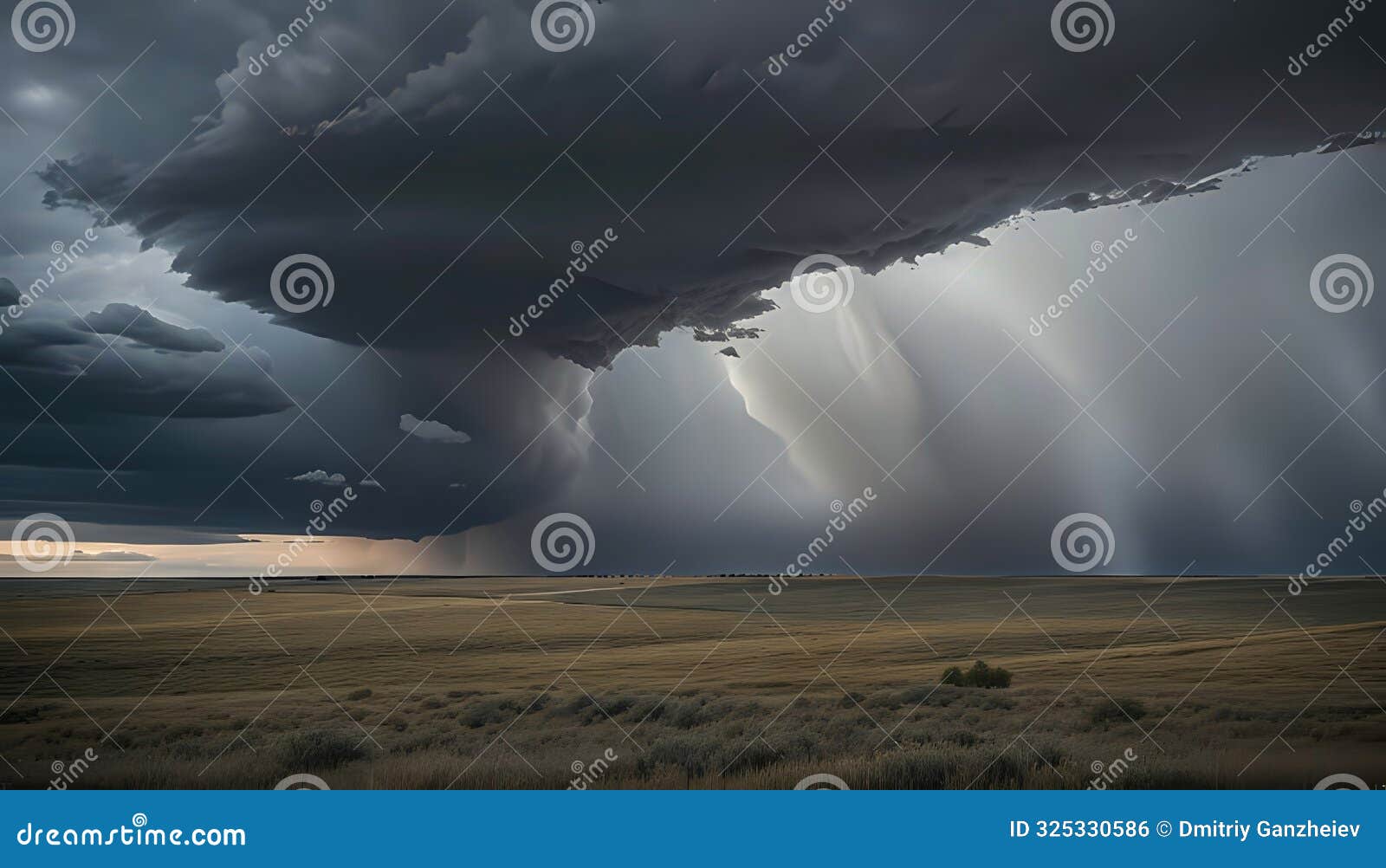 Heavy Winds And Rain Lashing Against Trees In A Stormy Forest With Dark ...