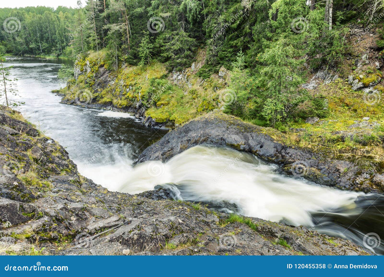 A Powerful Stream of Water among the Stones Stock Photo - Image of ...