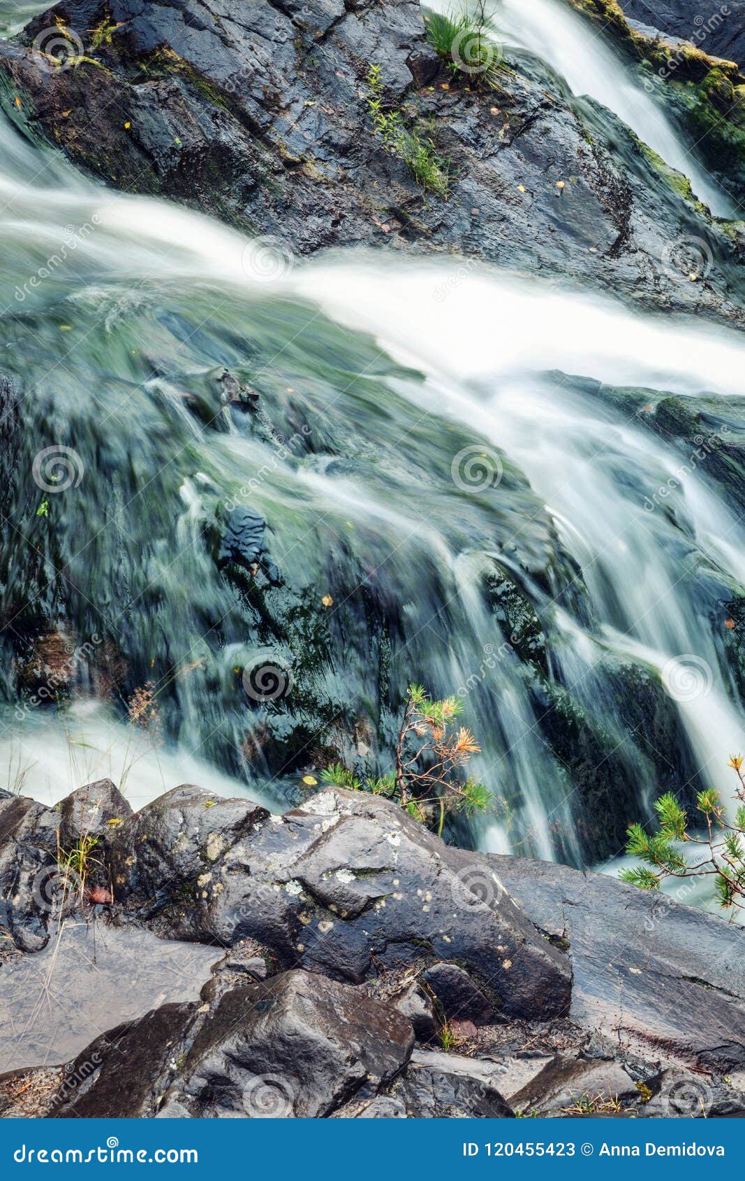 A Powerful Stream of Water among the Stones Stock Image - Image of ...