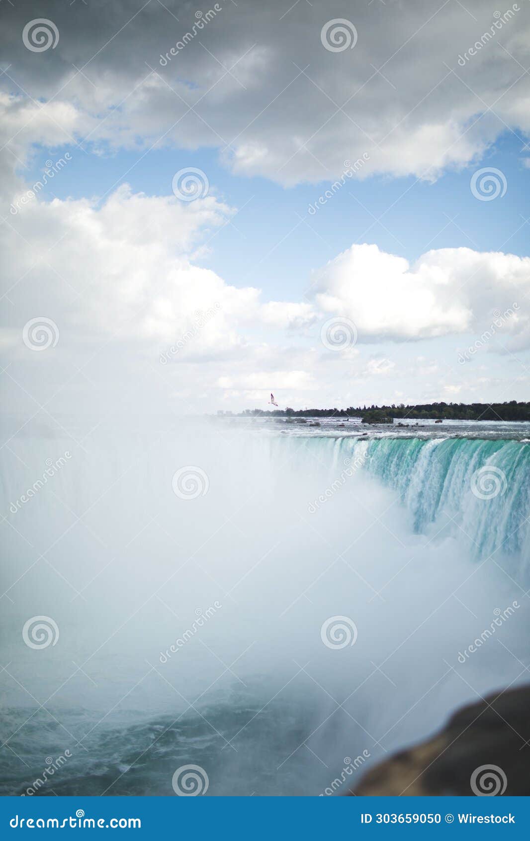 Powerful Streams of Niagara Falls Cascade Down a River. Ontario, Canada ...