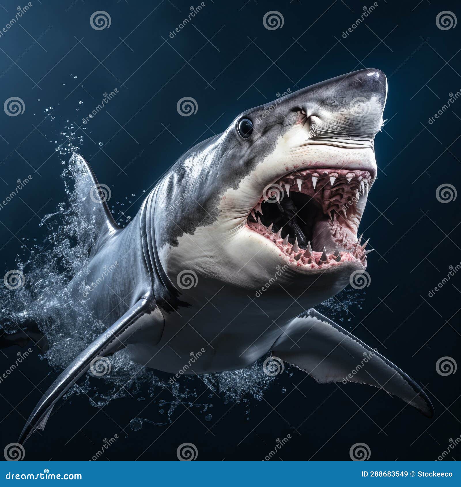 Fierce Sharks Aggressively Chasing And Attacking A Seal Prey In A ...