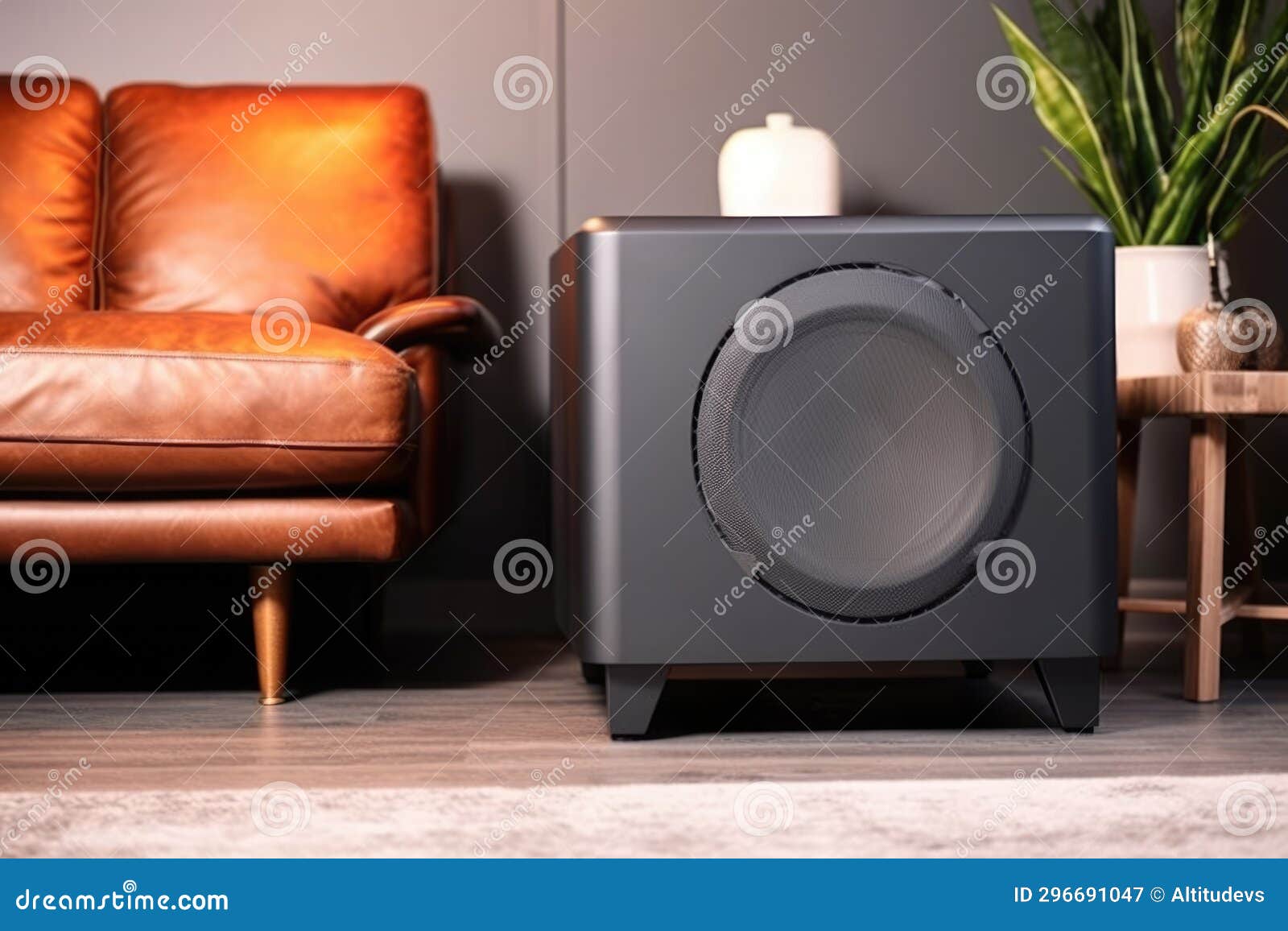 Powerful Subwoofer in the Corner of a Room Stock Image - Image of room ...
