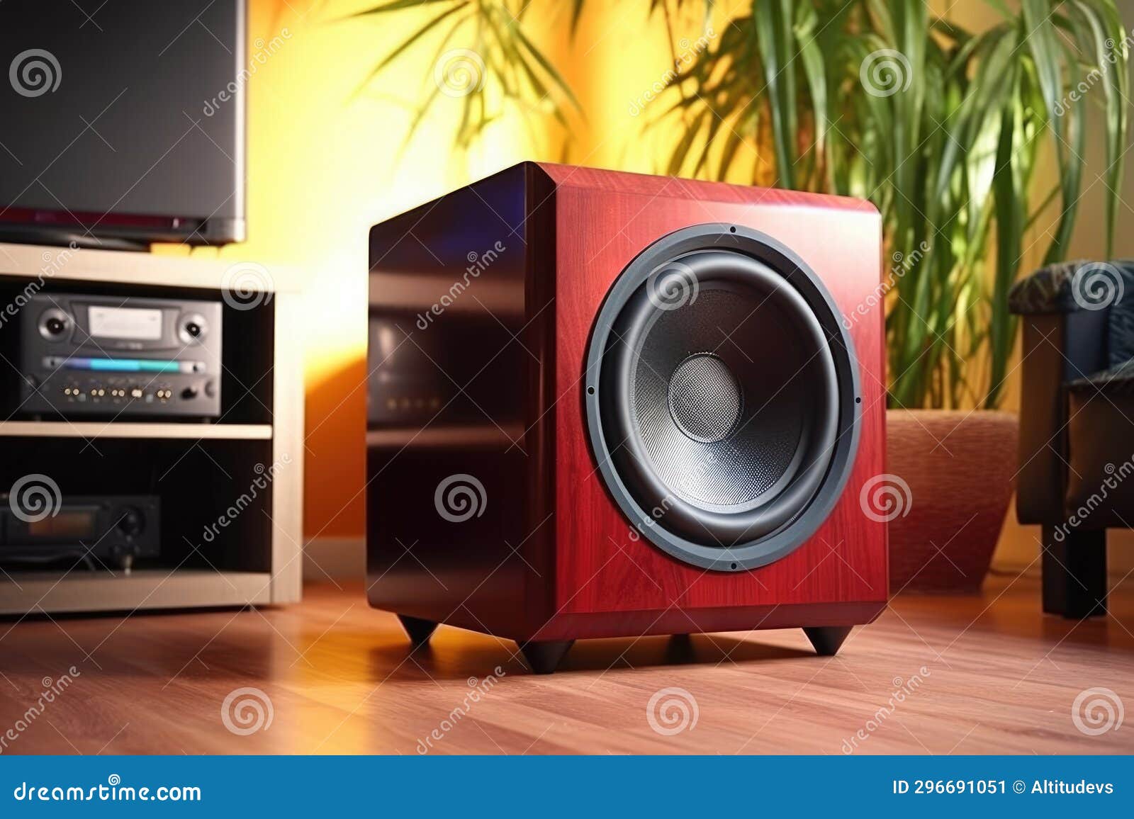 Powerful Subwoofer in the Corner of a Room Stock Image - Image of ...