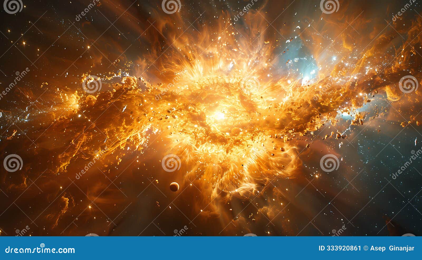 A Powerful Supernova Explosion Stock Illustration - Illustration of ...