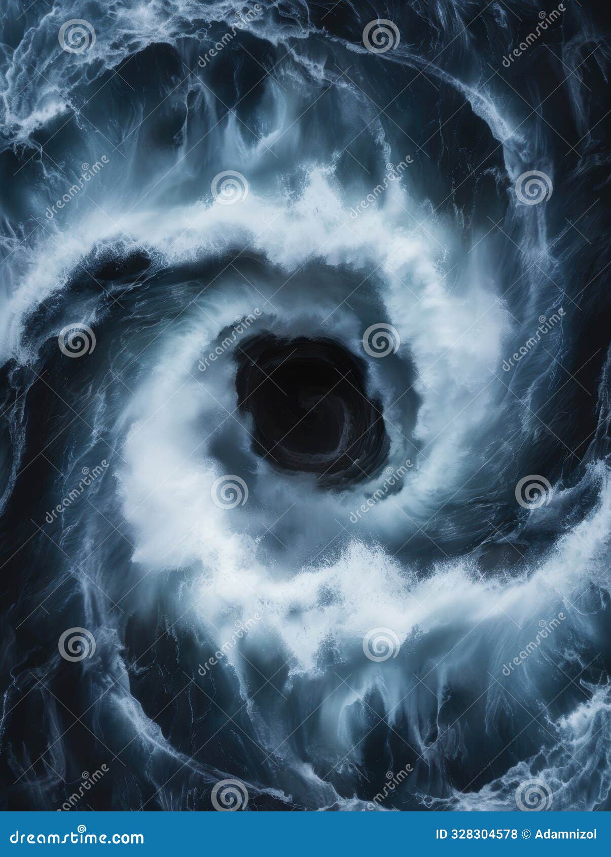 Powerful Swirling Ocean Wave Stock Illustration - Illustration of ...