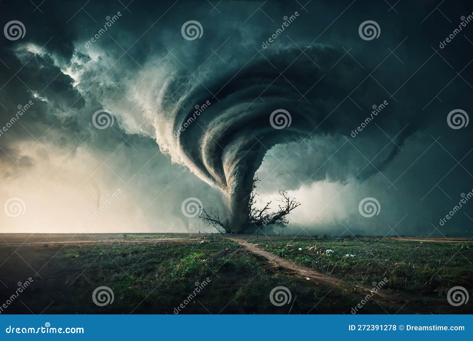 A Powerful Tornado Hits the Ground and Sweeps Everything from Its Path ...