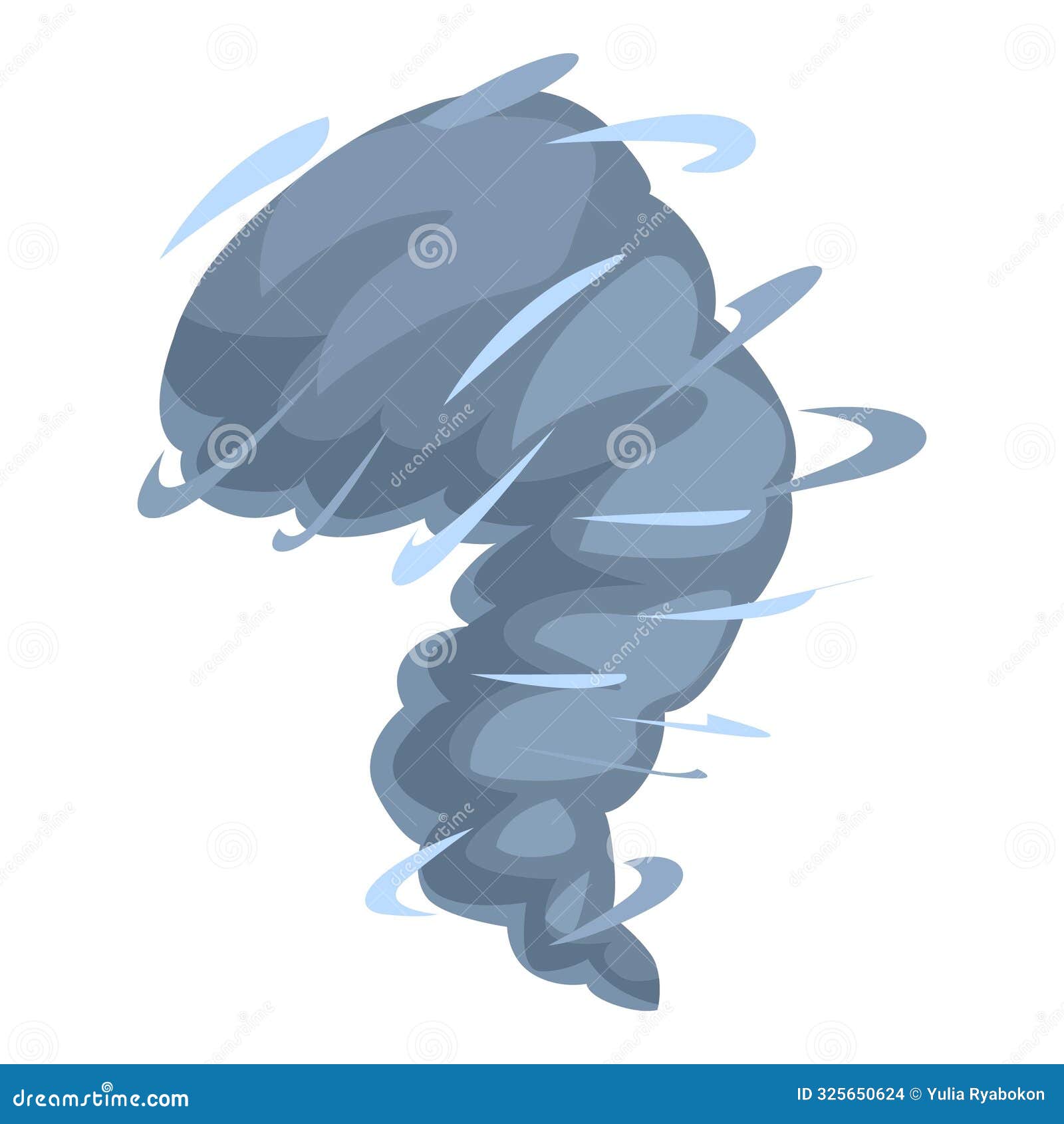 Powerful Tornado Rotating, Destructive Whirlwind Force of Nature Stock ...