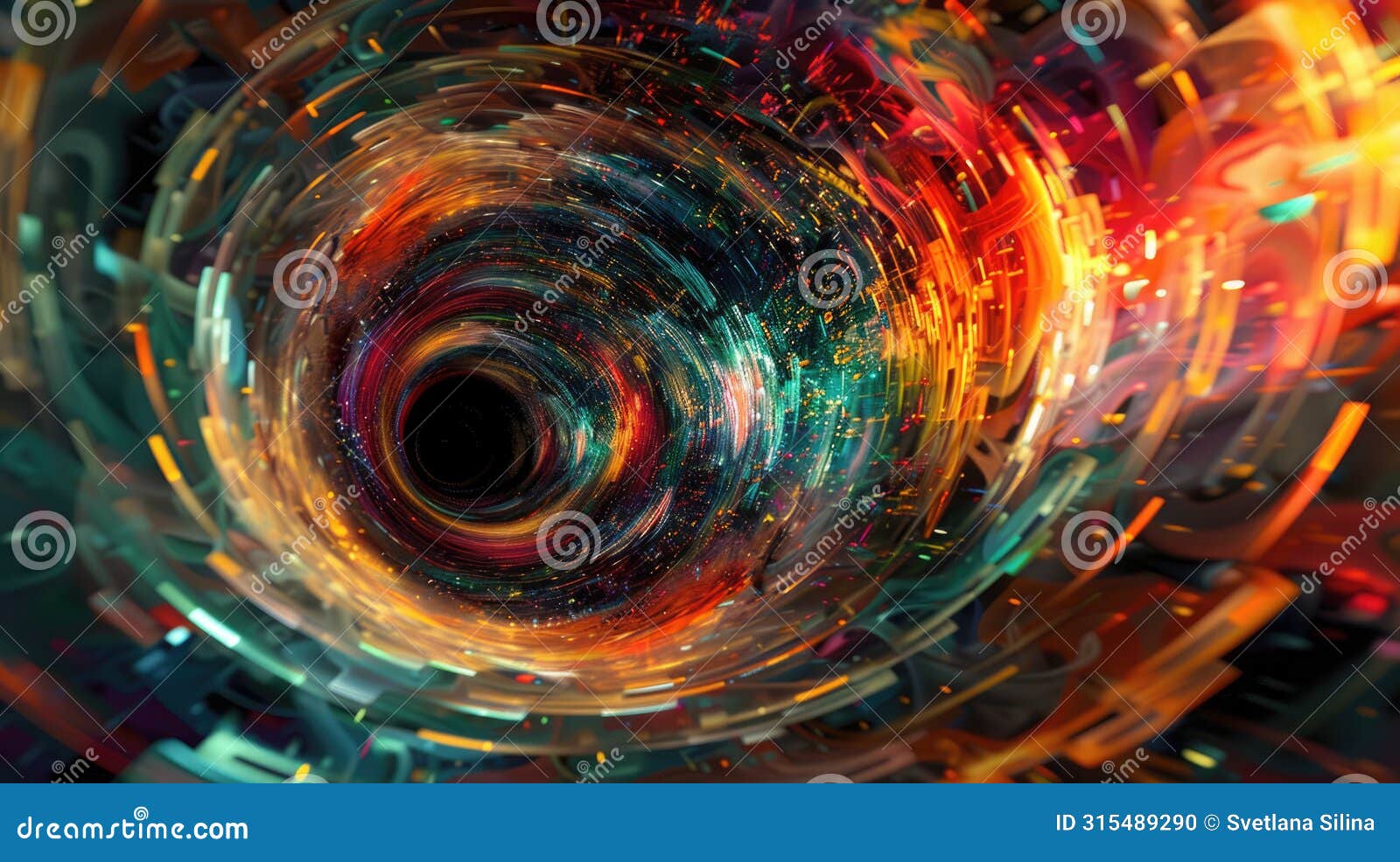 Powerful Visual of a Hypnotic 3D Vortex Pulling Shapes, Evoking ...