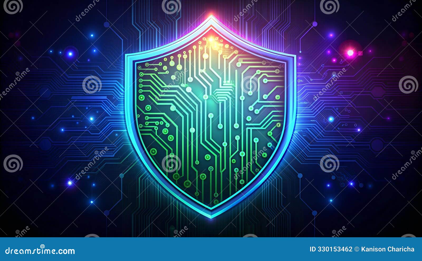 A Powerful Visual Representation of Cybersecurity AI Generated Stock ...