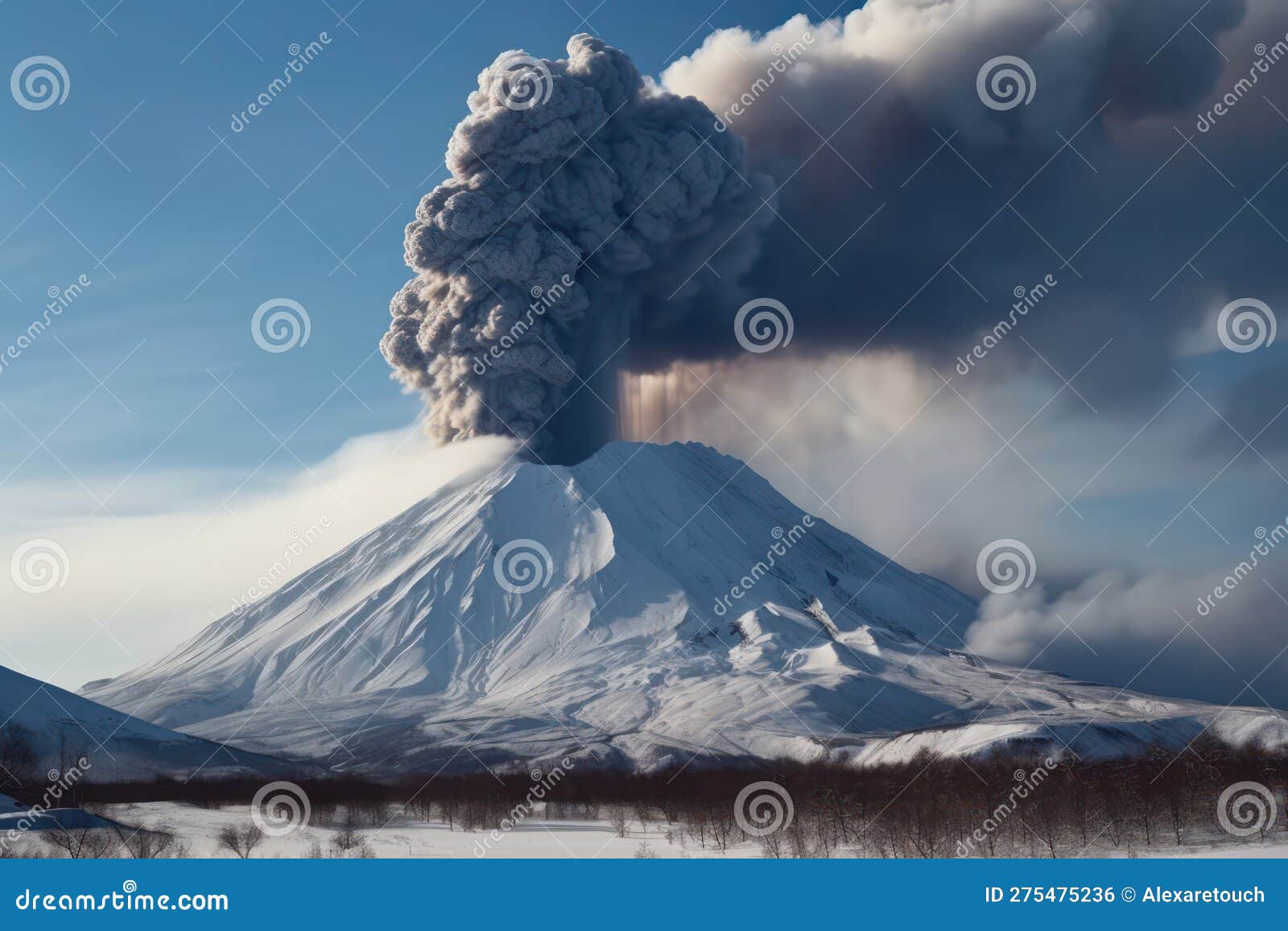 A Powerful Volcanic Eruption Occurred with the Release of Ash and Lava ...