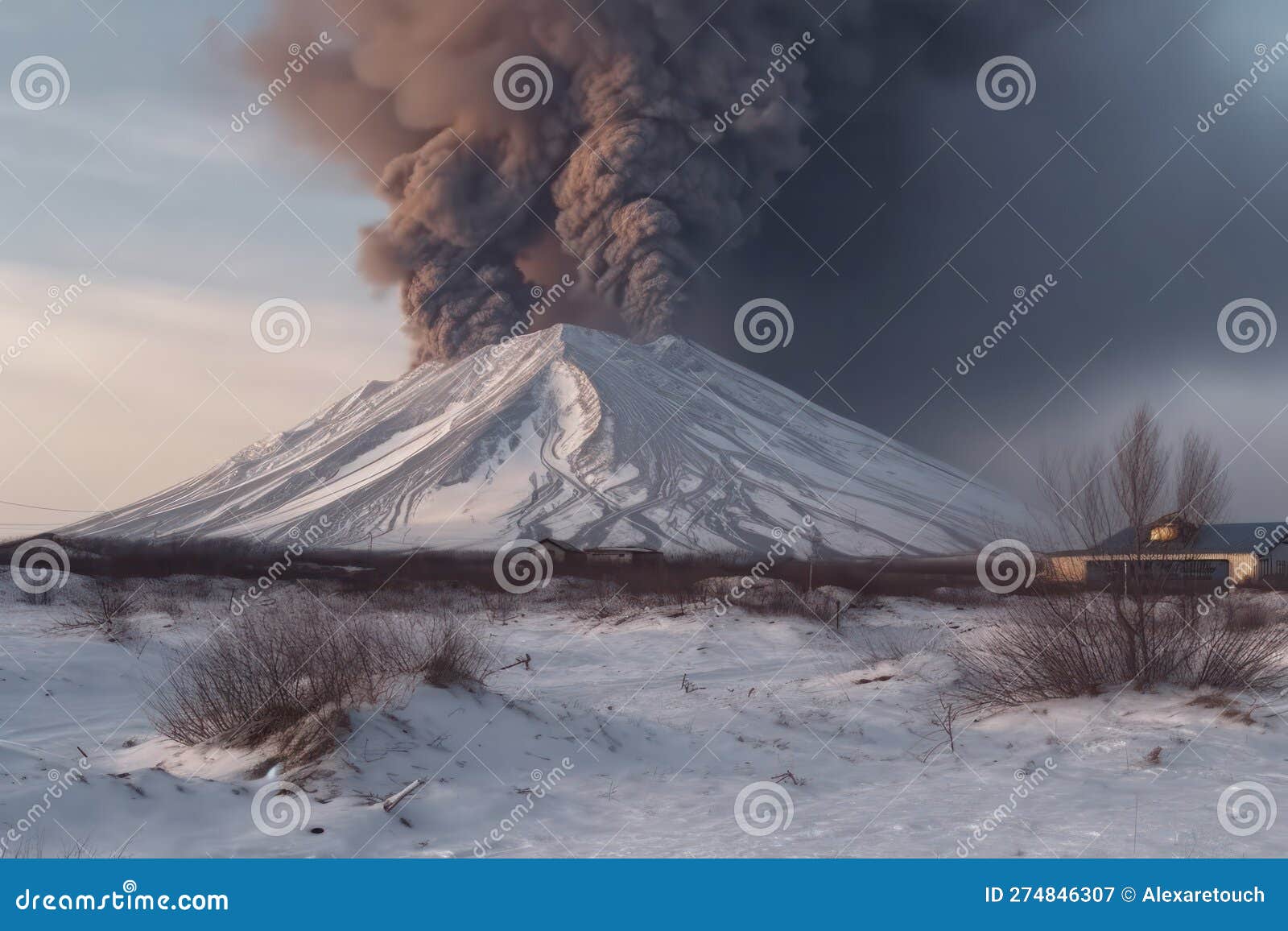 A Powerful Volcanic Eruption Occurred with the Release of Ash and Lava ...