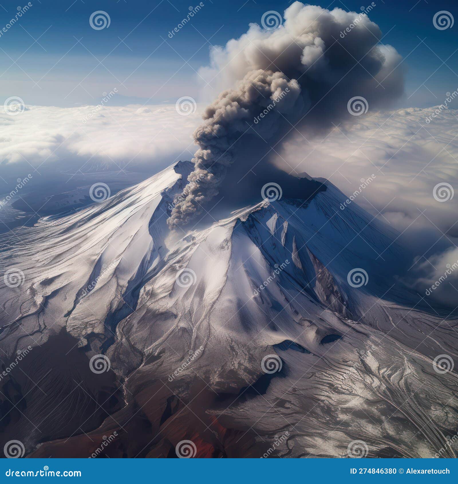 A Powerful Volcanic Eruption Occurred with the Release of Ash and Lava ...