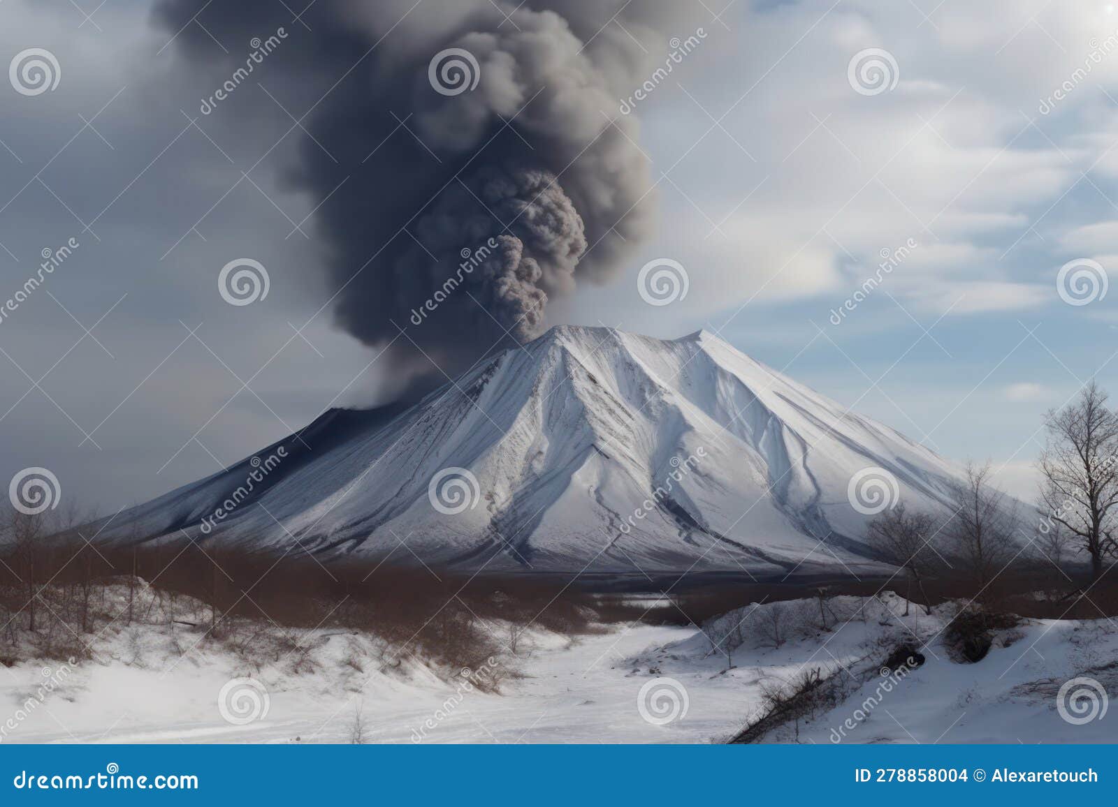 A Powerful Volcanic Eruption Occurred with the Release of Ash and Lava ...