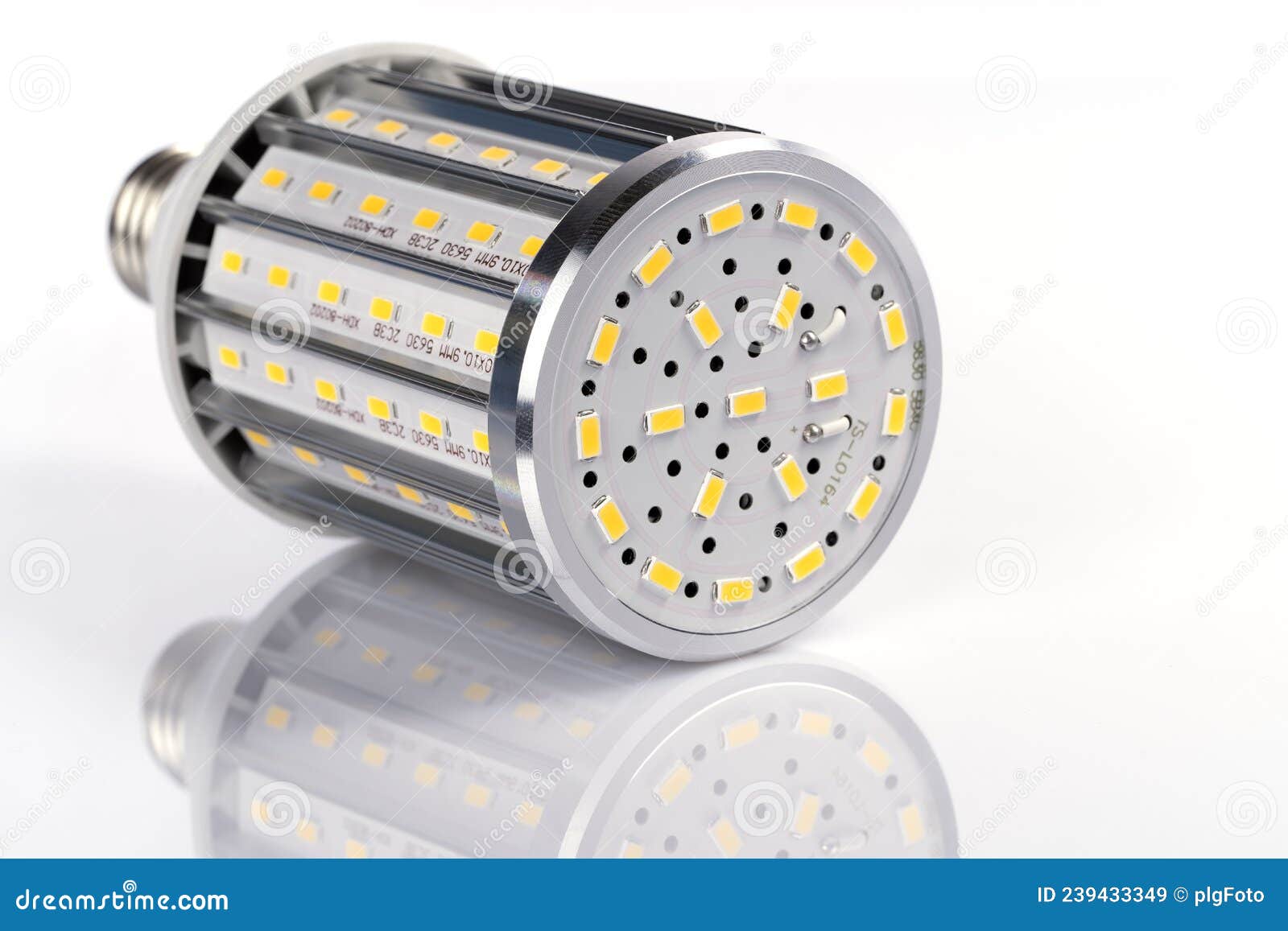 Powerful 35W LED Light Bulb Isolated on White Stock Image - Image of ...