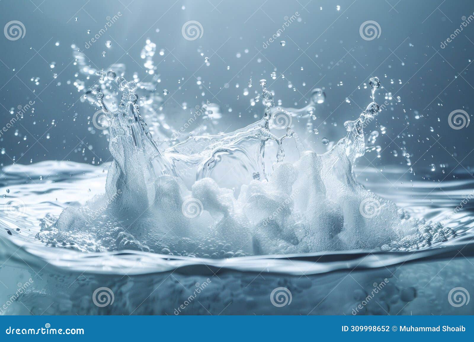 Powerful Water Explosion Frozen in Time, Creating Captivating Visual ...