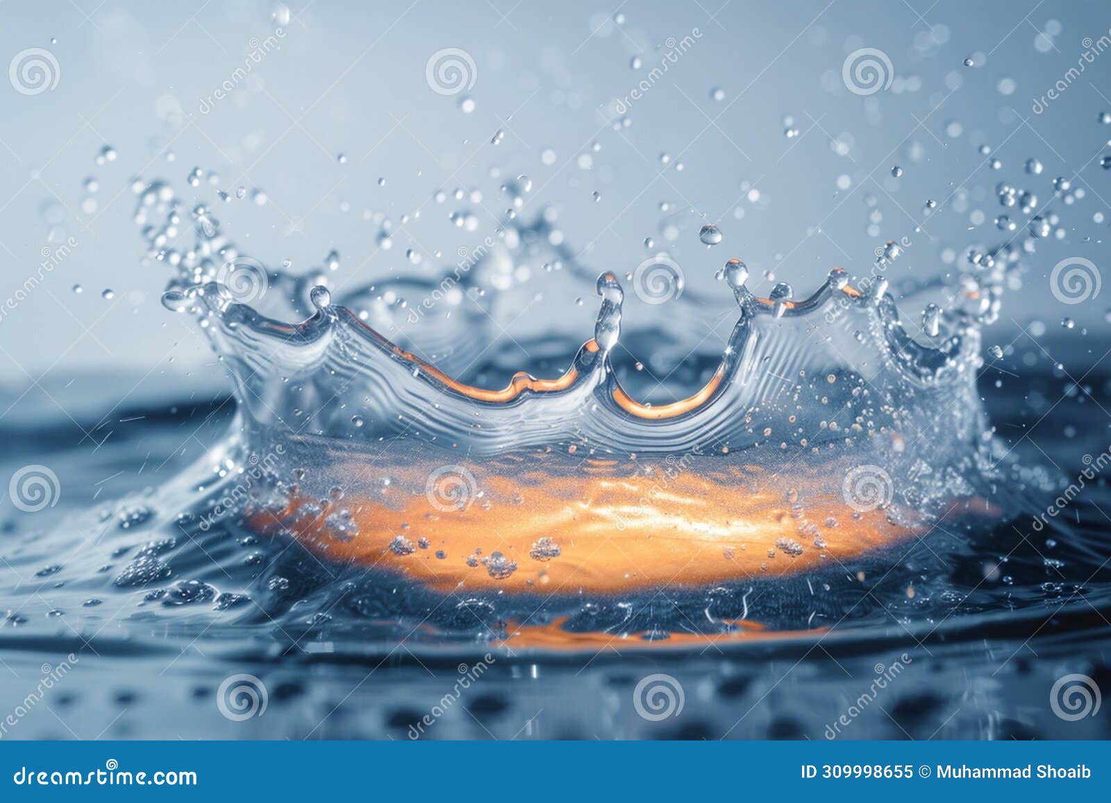 Powerful Water Explosion Frozen in Time, Creating Captivating Visual ...