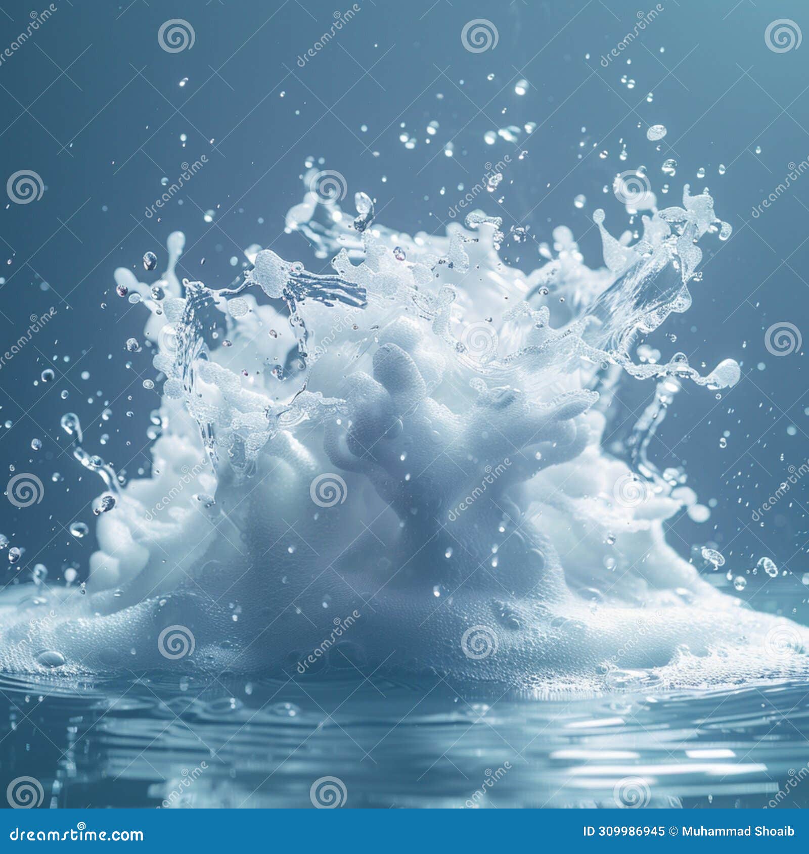 Powerful Water Explosion Frozen in Time, Creating Captivating Visual ...