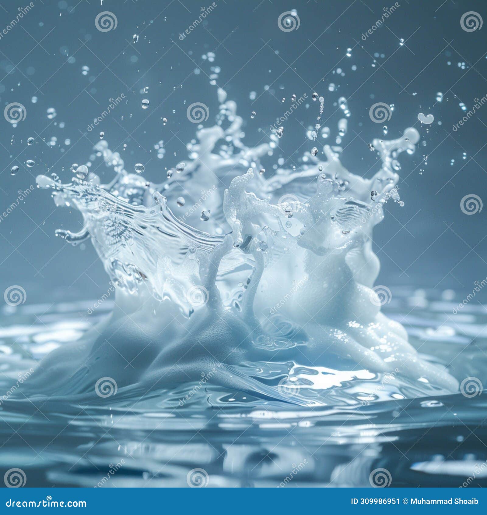 Powerful Water Explosion Frozen in Time, Creating Captivating Visual ...