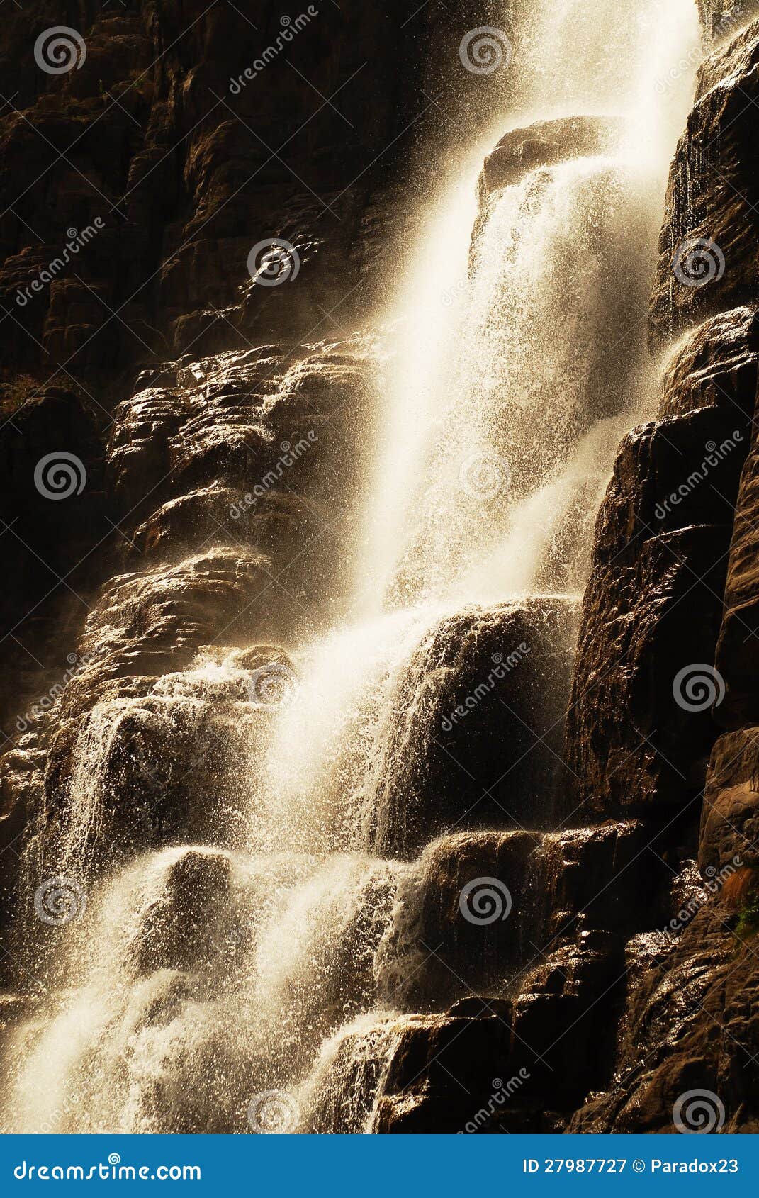Powerful waterfall stock image. Image of rocks, river - 27987727